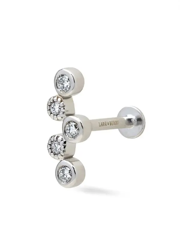 LARK & BERRY 14kt White Gold Constellation Diamond Stud Earring - Silver