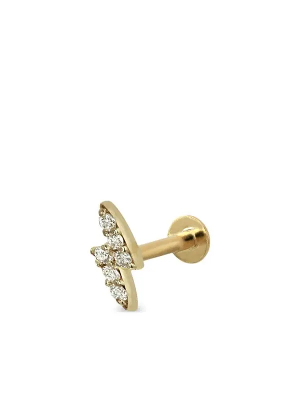 LARK & BERRY 14kt Yellow Lightning Strike Diamond Stud Earring - Gold