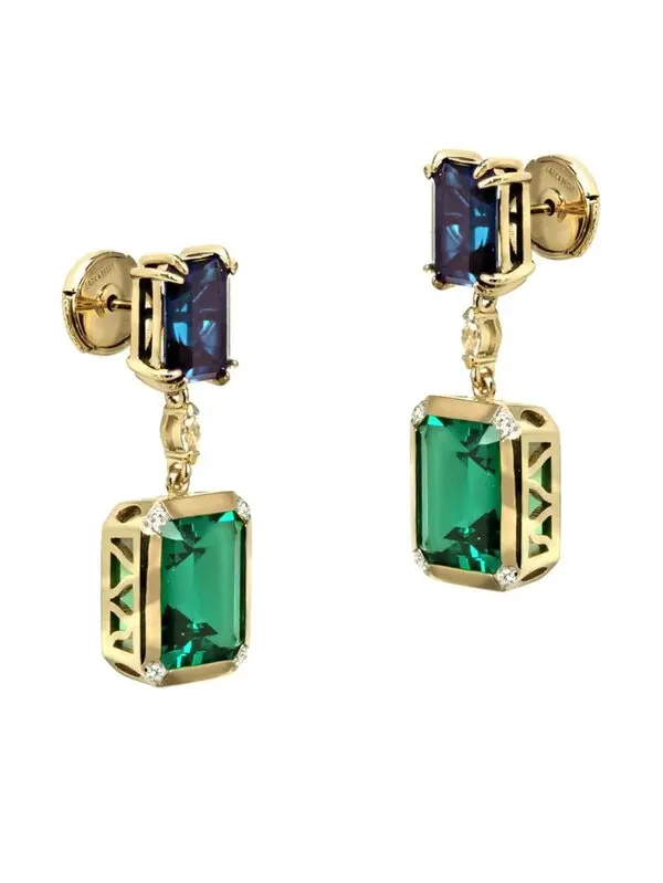 LARK & BERRY 14kt Yellow Multi-stone Drop Earrings