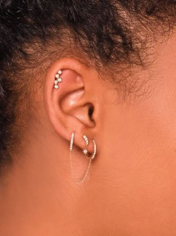 LARK & BERRY 14kt Yellow Constellation Diamond Stud Earring - Gold