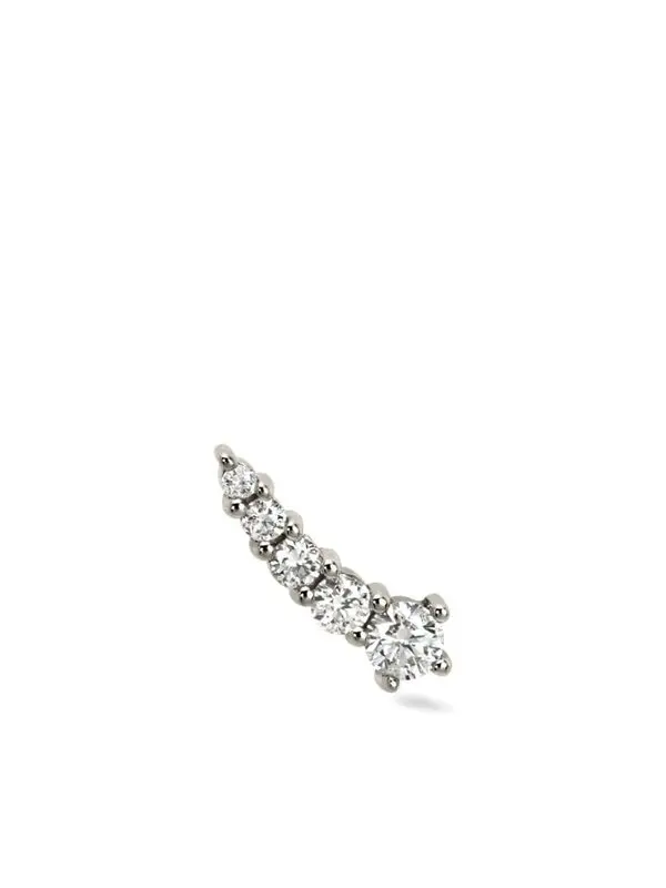 LARK & BERRY 14kt White Gold Diamond Stud Earring - Silver