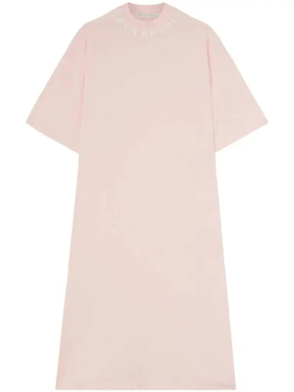 Palm Angels Classic Logo Cotton Dress - Pink