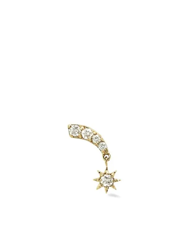 LARK & BERRY 14kt Yellow Diamond Starburst Stud Earring - Gold