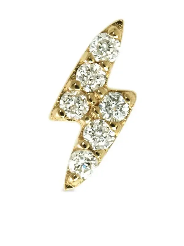 LARK & BERRY 14kt Yellow Diamond Lightning Strike Stud Earring - Gold
