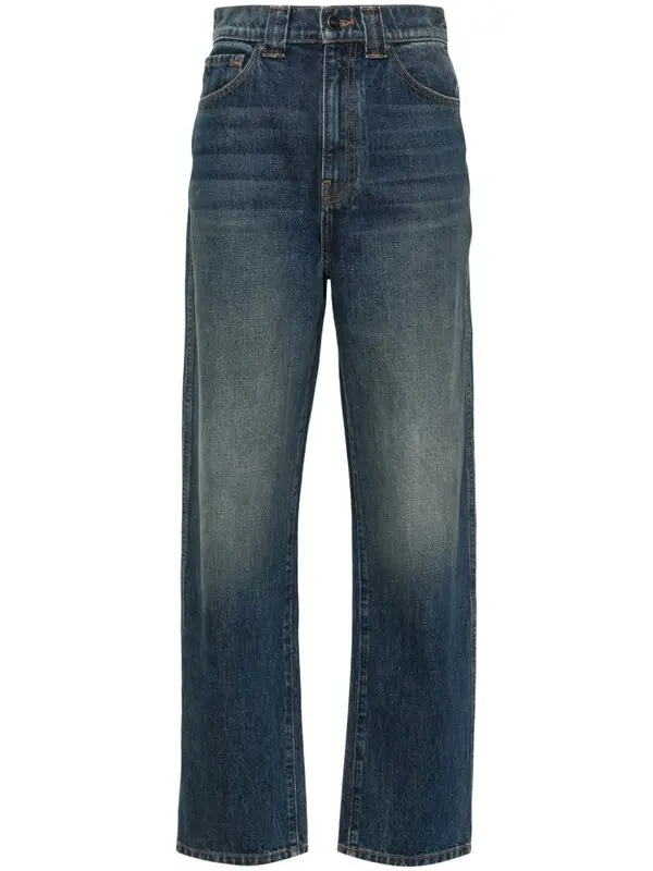Khaite High-waisted Straight-leg Jeans - Blue