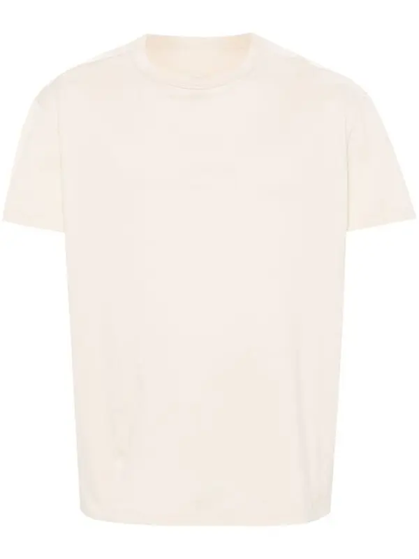 MAISON MARGIELA Logo-embroidered Cotton T-shirt - Neutrals