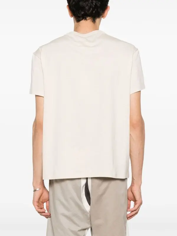 MAISON MARGIELA Logo-embroidered Cotton T-shirt - Neutrals