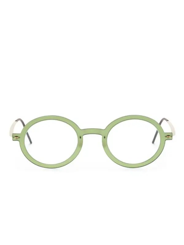 LINDBERG Round-frame Eyeglasses - Green