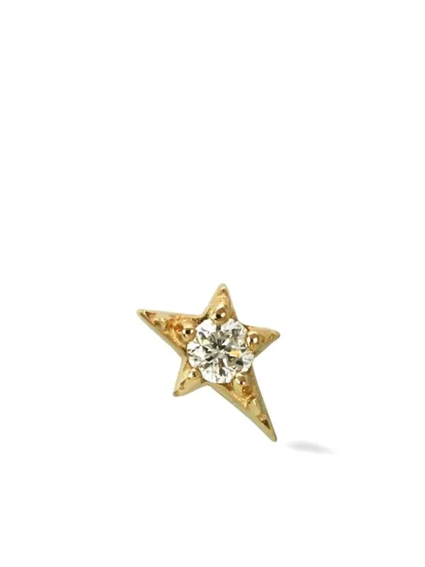 LARK & BERRY 14kt Yellow Mini Shooting Star Diamond Stud Earring - Gold