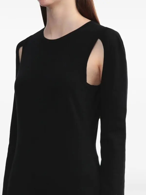 Helmut Lang Cut-out Fine-knit Jumper - Black