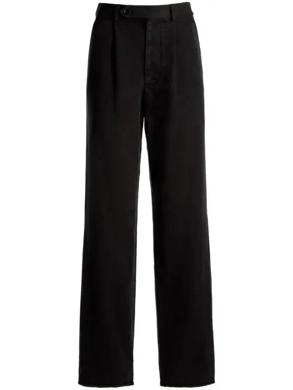 Bally High-waist Cotton Trousers With Belt