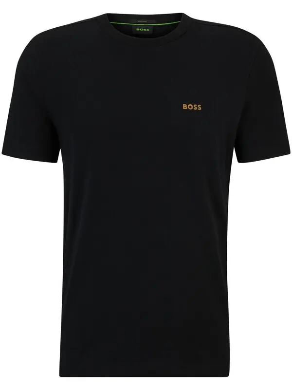 BOSS Logo-print Cotton T-shirt - Black