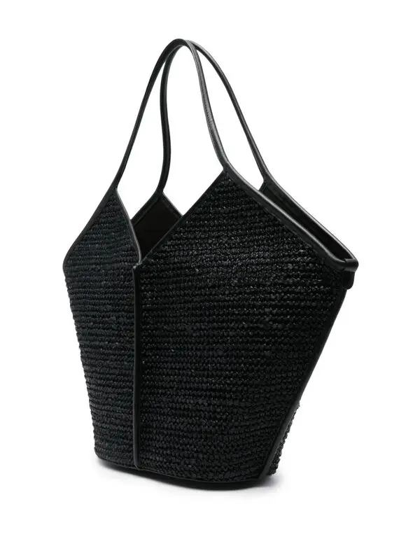 Hereu Calella Raffia Tote Bag - Black