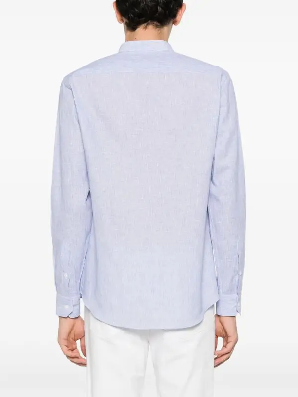 Emporio Armani Logo-embroidered Striped Shirt