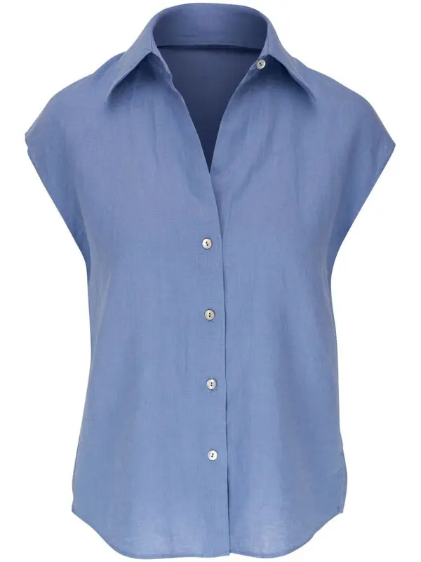 Vince Sleeveless Linen Shirt