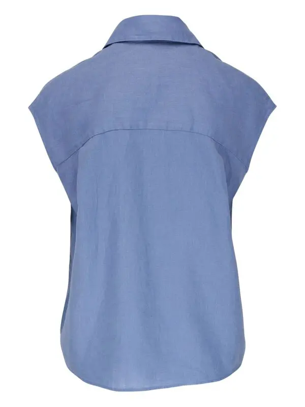 Vince Sleeveless Linen Shirt