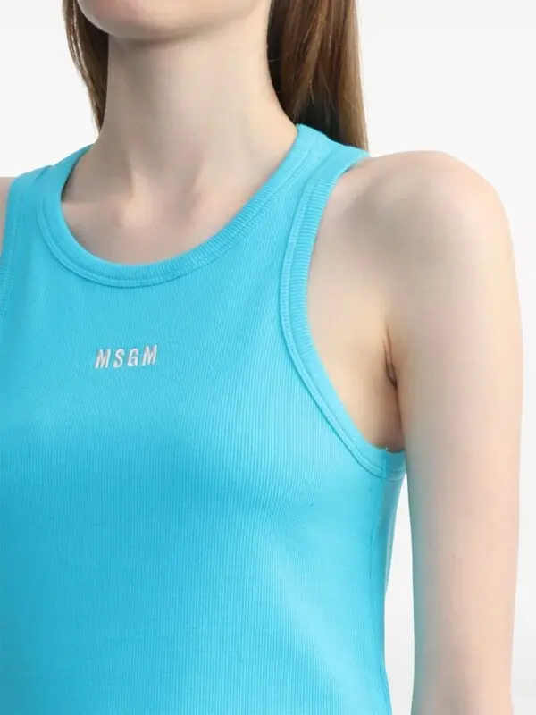 MSGM Logo-embroidered Tank Top