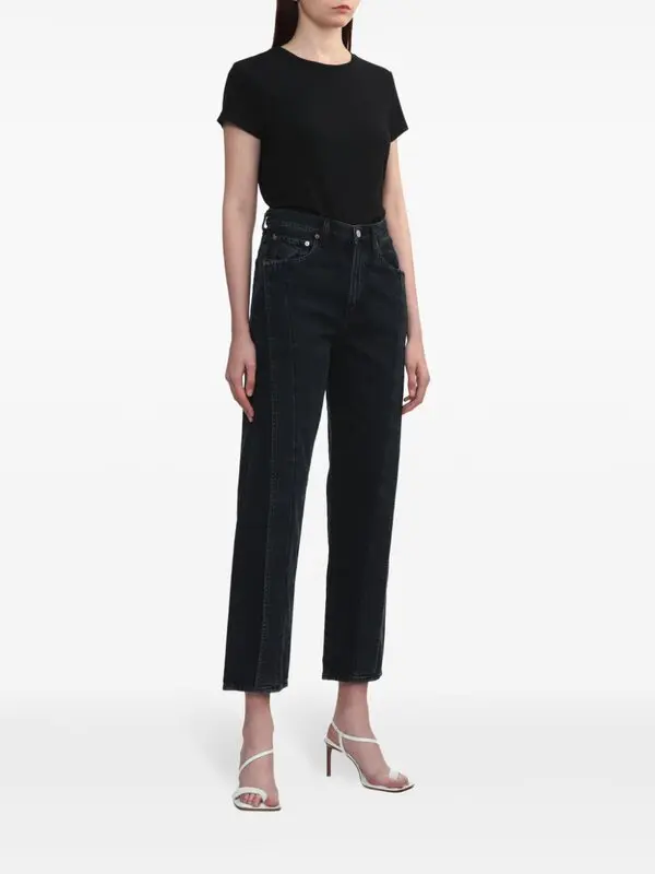 AGOLDE Adine Cotton T-shirt - Black