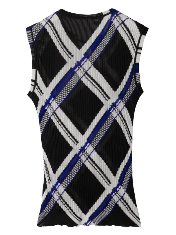Burberry Checked Silk Top