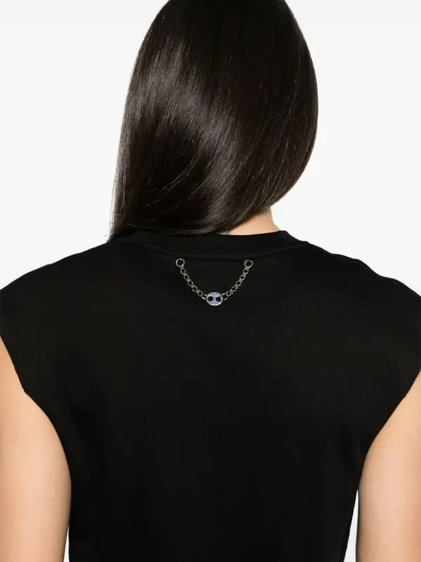 Rabanne Chain-detail T-shirt - Black