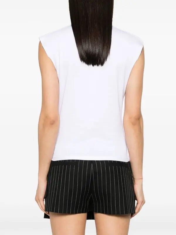 Rabanne Chain-detail Cotton T-shirt - White