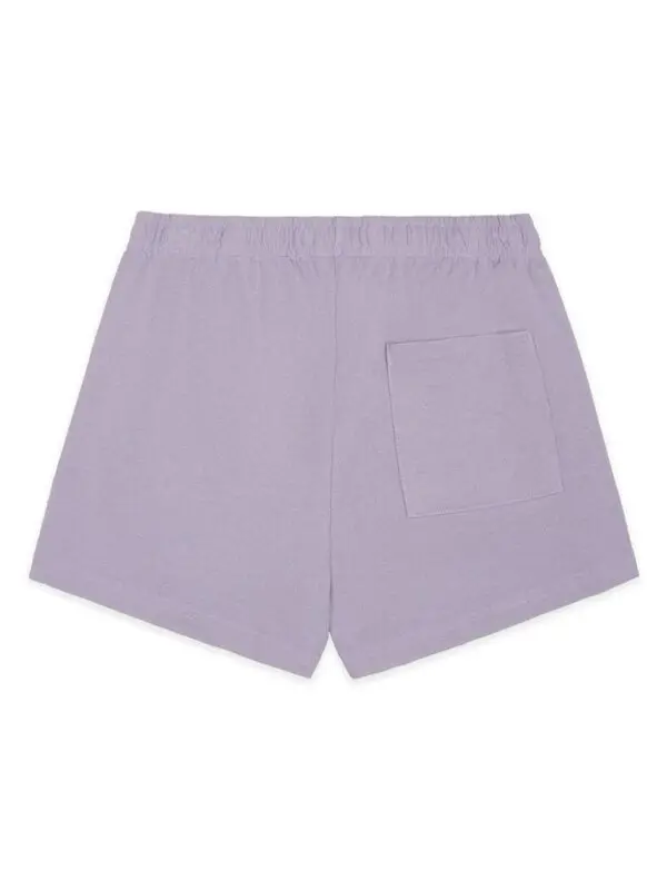 Sporty & Rich Vendome Logo-embroidered Shorts - Purple