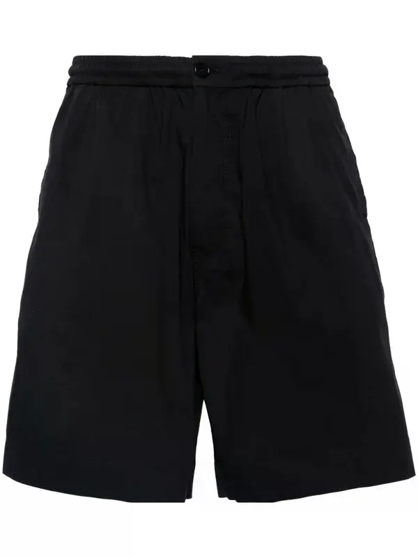 Aspesi Elasticated-waist Poplin Shorts - Black