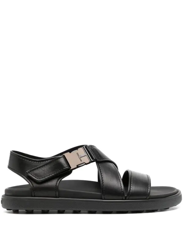 Tod'S T Timeless Leather Sandals In Black 46% Off Editorialist