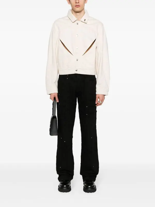 HELIOT EMIL Cut-out Denim Jacket