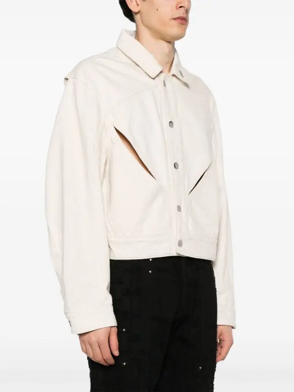 HELIOT EMIL Cut-out Denim Jacket