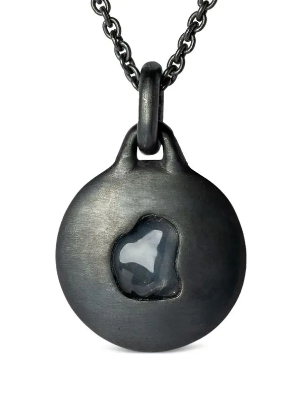 PARTS OF FOUR Disk Pendant Necklace - Black