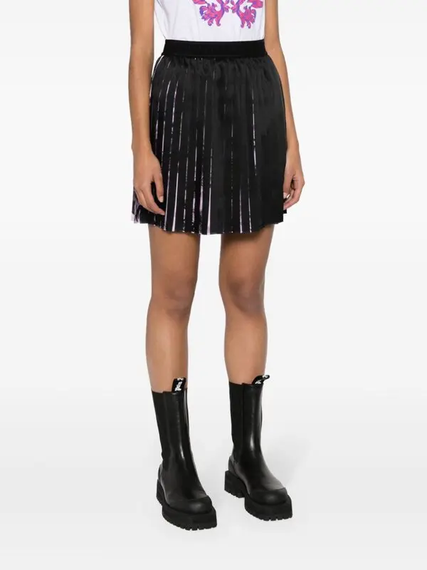 Versace Watercolour Barocco Pleated Skirt