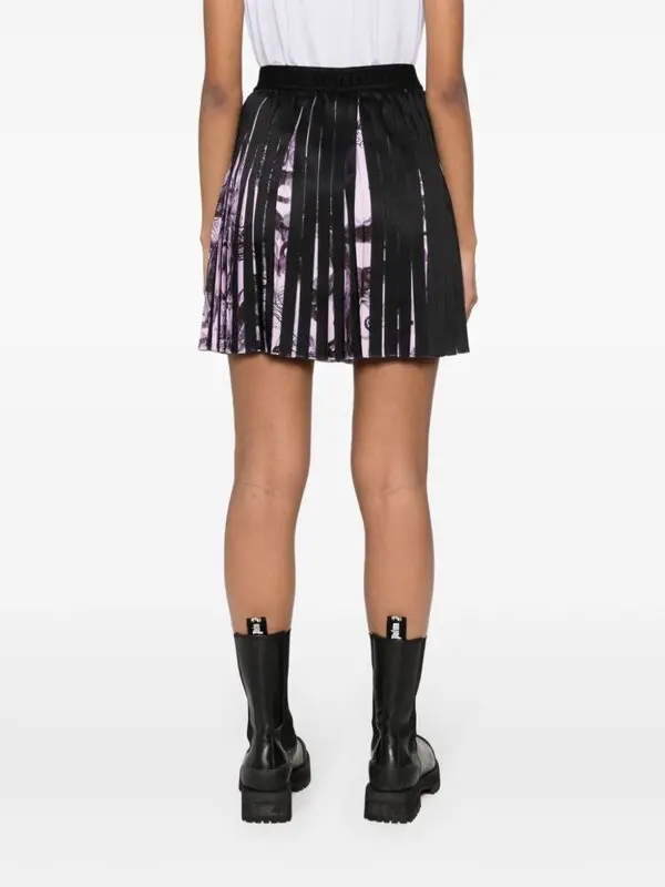 Versace Watercolour Barocco Pleated Skirt
