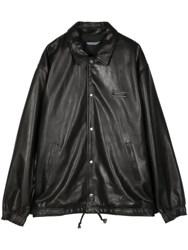 Undercover Logo-appliqué Leather Jacket