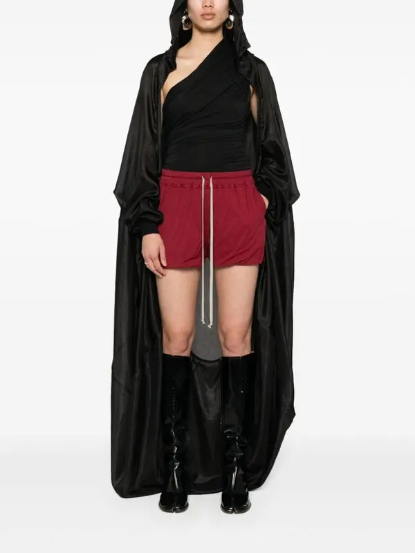 Rick Owens Side-slits Jersey Shorts - Red