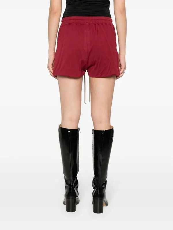 Rick Owens Side-slits Jersey Shorts - Red