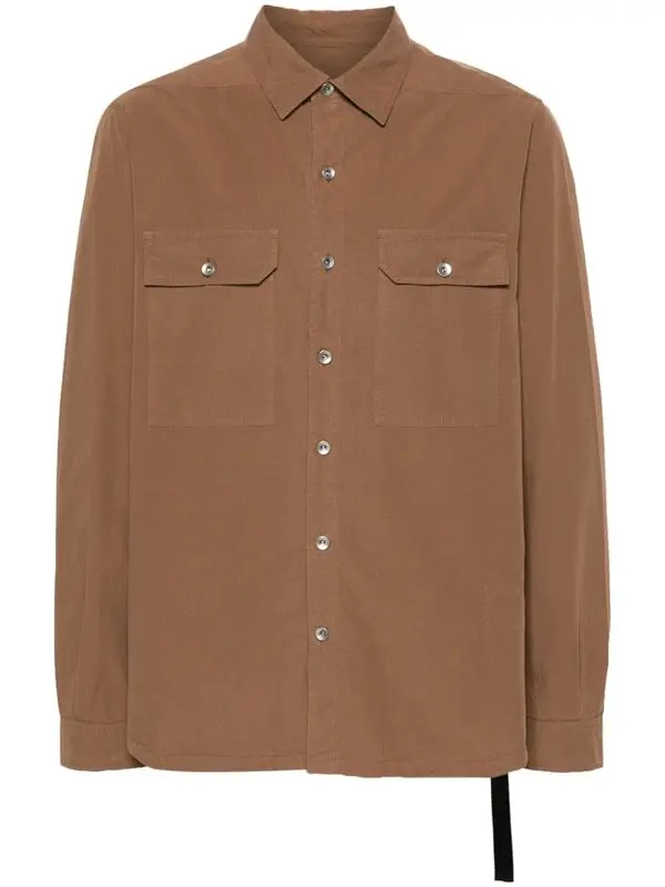 Rick Owens Button-up Cotton Shirt - Brown