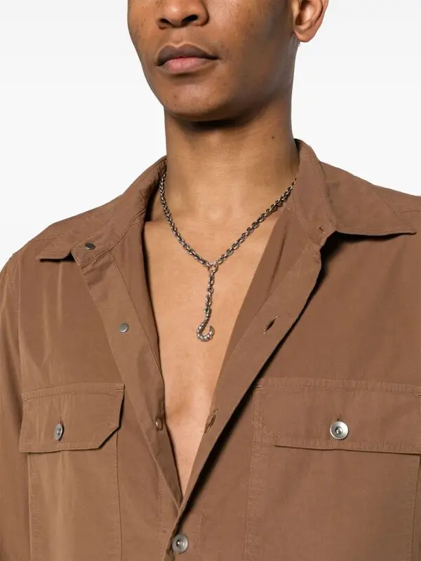 Rick Owens Button-up Cotton Shirt - Brown