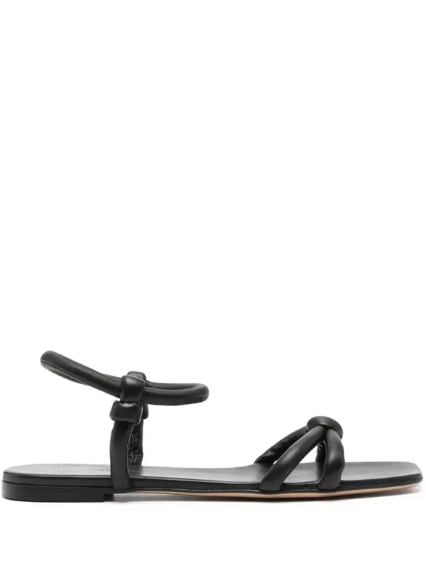 GIANVITO ROSSI Juno Leather Sandals - Black