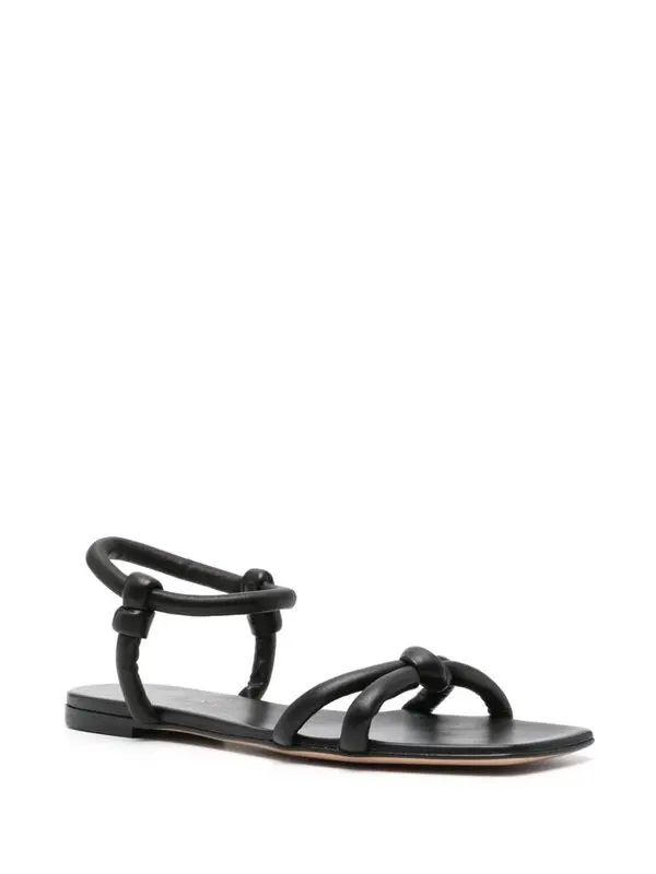 GIANVITO ROSSI Juno Leather Sandals - Black