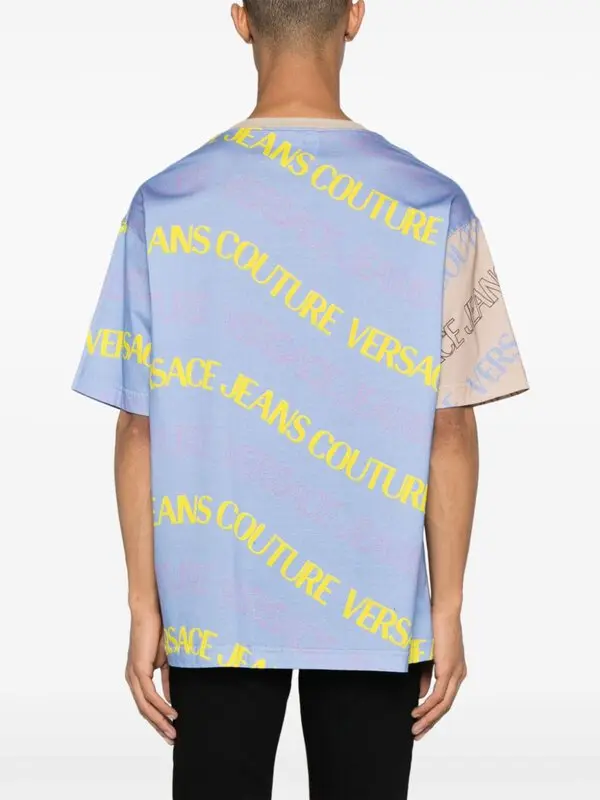 Versace Logo-print Colour-block T-shirt