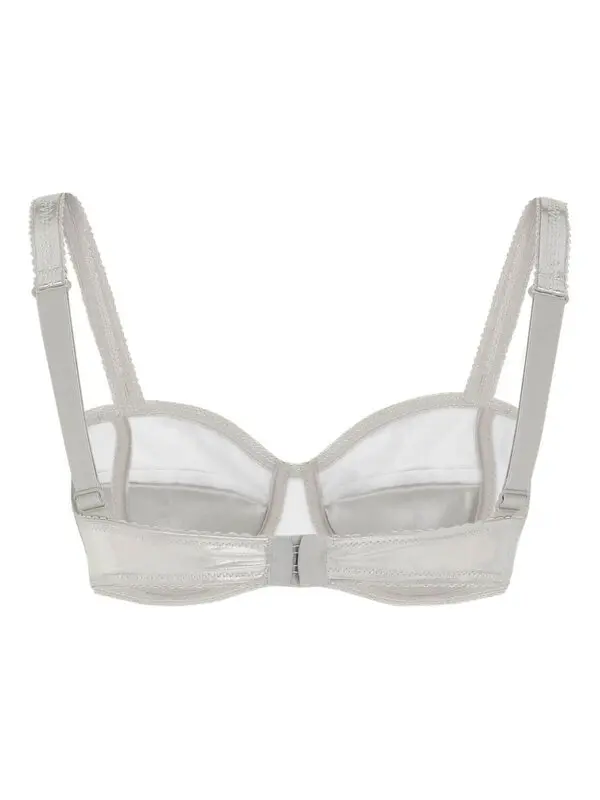 Dolce & Gabbana Metallic Balconette Bra - Silver