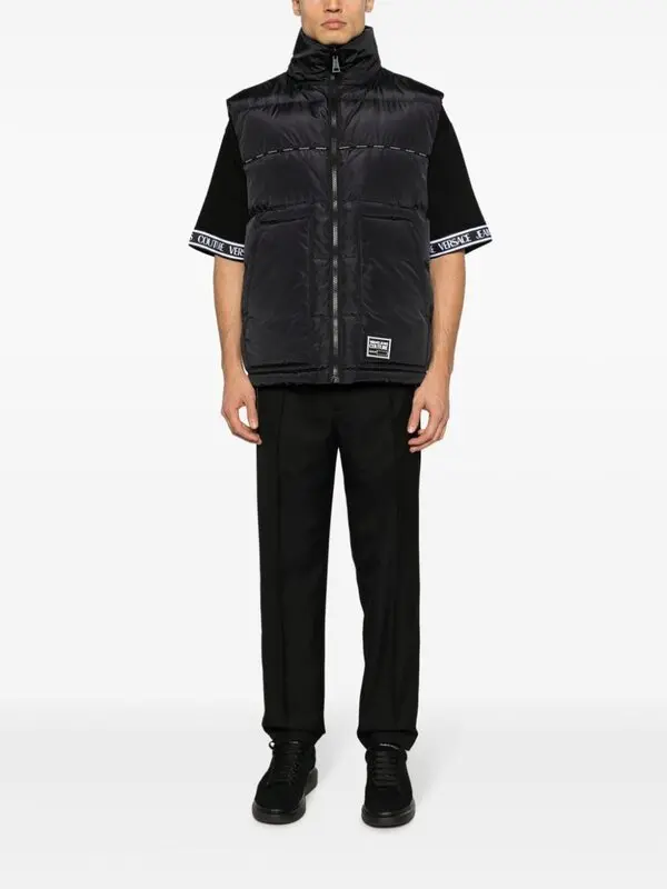 Versace Logo-print Reversible Padded Gilet