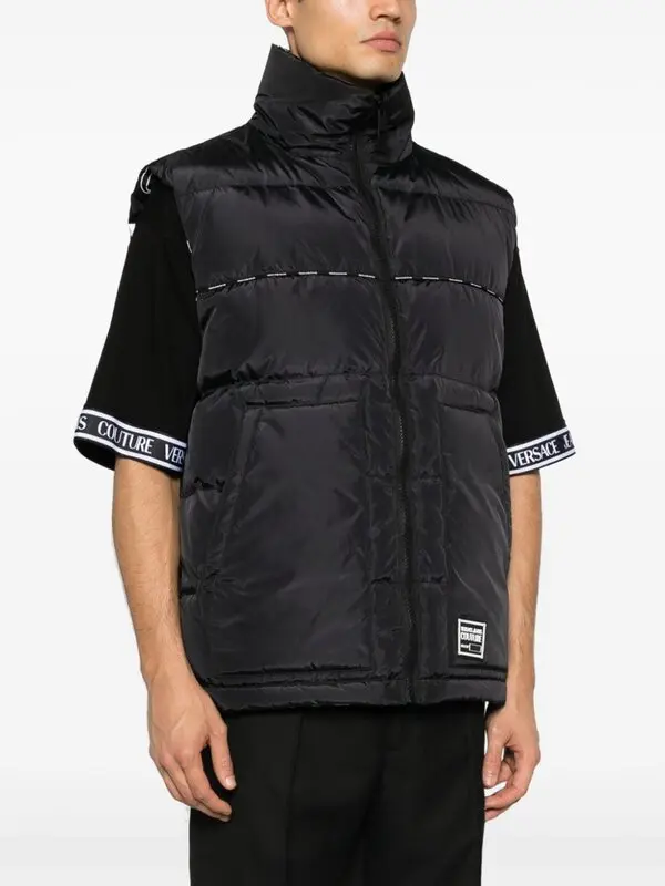 Versace Logo-print Reversible Padded Gilet
