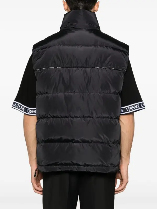 Versace Logo-print Reversible Padded Gilet