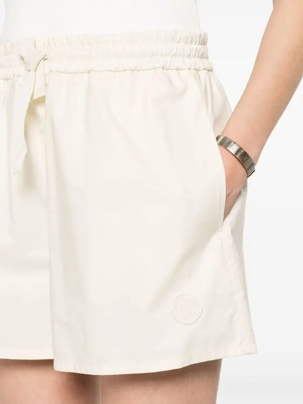 Moncler Poplin Shorts - Neutrals