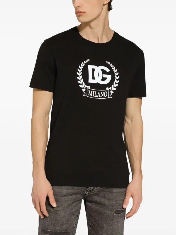 Dolce & Gabbana Dg-print Stretch-cotton T-shirt