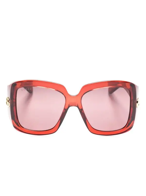 Gucci Square-frame Sunglasses - Red