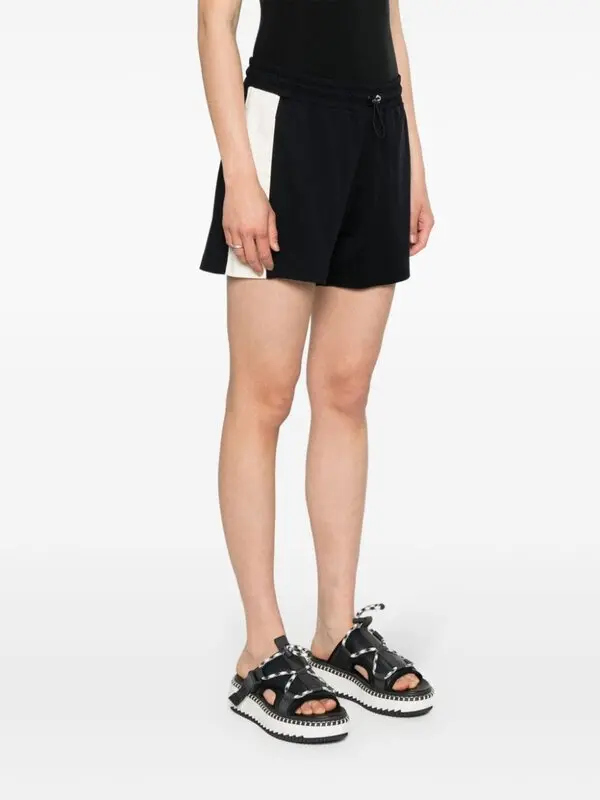 Moncler Logo-appliqué Striped Shorts - Blue