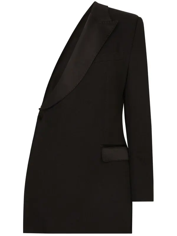 Dolce & Gabbana One-shoulder Blazer - Black